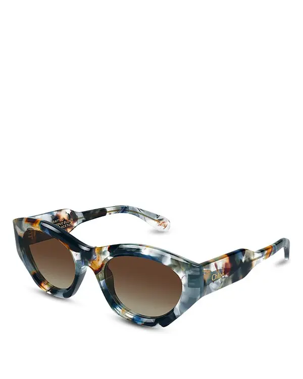 Chloé Cat Eye Sunglasses, 53mm - Grey/brown