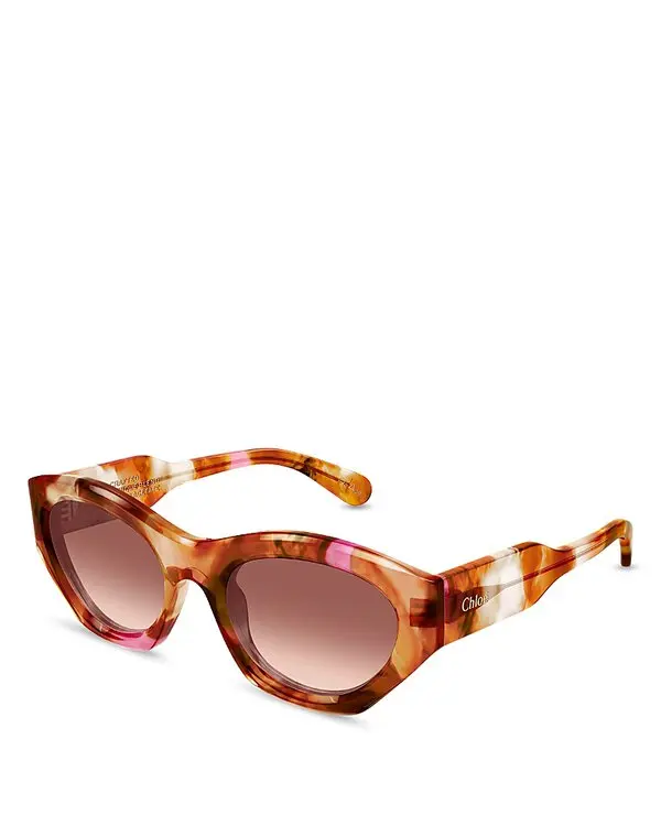Chloé Cat Eye Sunglasses, 53mm - Havana/orange