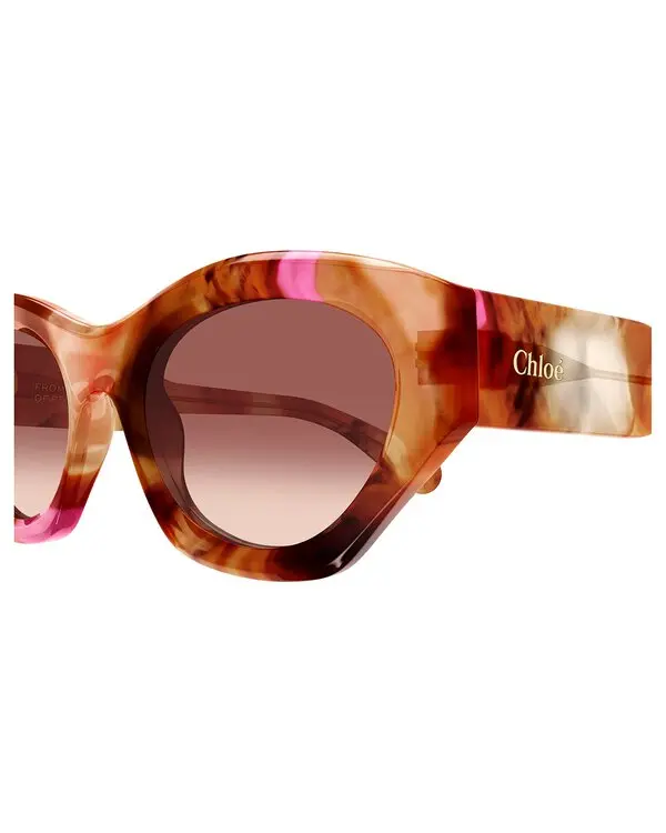 Chloé Cat Eye Sunglasses, 53mm - Havana/orange