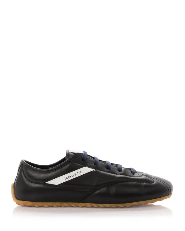 Alexander McQueen Boxe Nappa Leather Sneakers - Charcoal