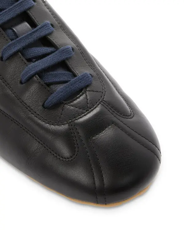 Alexander McQueen Boxe Nappa Leather Sneakers - Charcoal