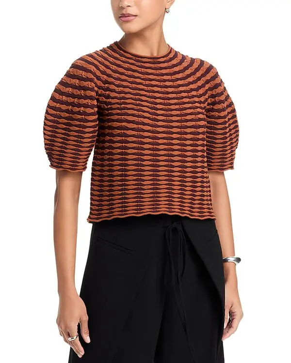 Issey Miyake Knit Top - Brown