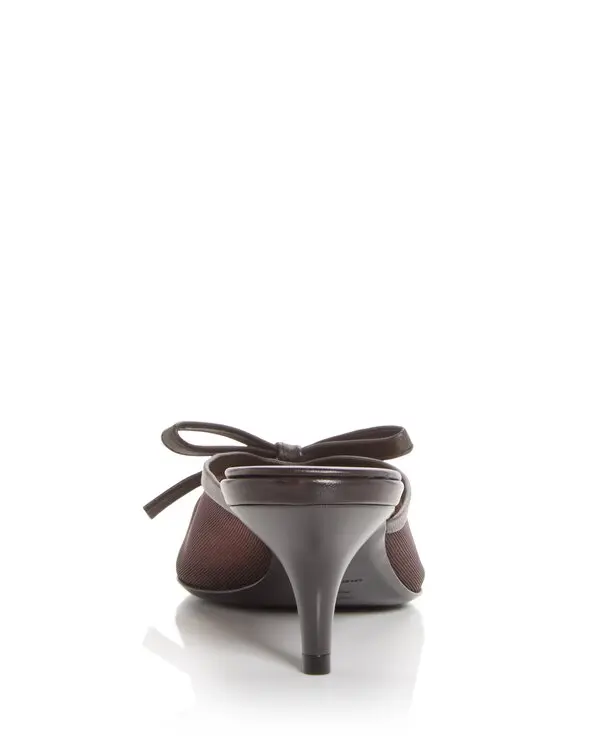 Miu Miu Bow Mule Pumps - Moro