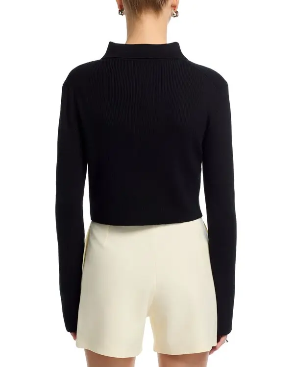 JIL SANDER Cropped Polo Cardigan