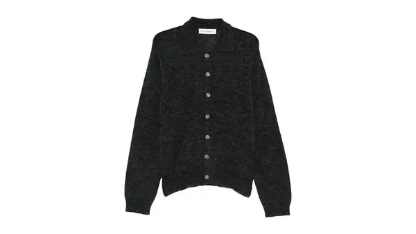 Our Legacy Evening Polo Shirt - Charcoal Melange Fuzzy Alpaca