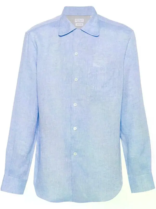 Brunello Cucinelli Linen Classic-collar Shirt