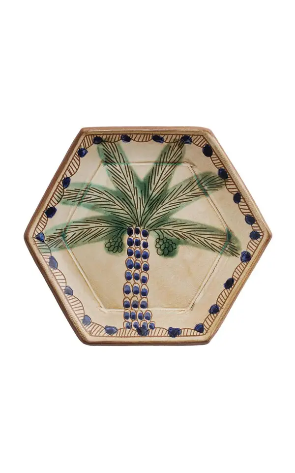 ANŪT CAIRO Set-of-two; Royal Palm Dessert Plates - Multi
