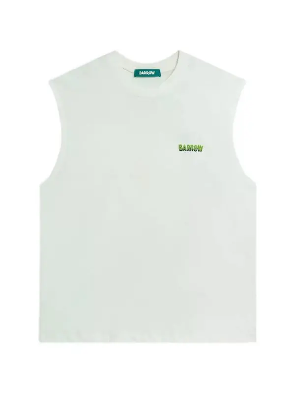 BARROW Sleeveless Graphic Tank Top - White