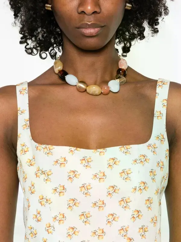 Maje Floral Print Mini Dress - Neutrals
