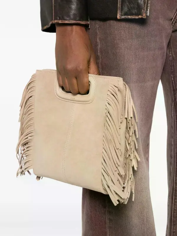 Maje Fringed Top-handle Tote Bag