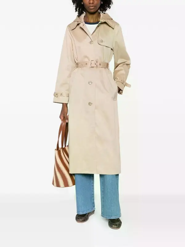 Maje Belted Hooded Raincoat