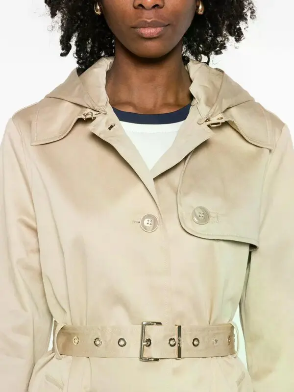 Maje Belted Hooded Raincoat