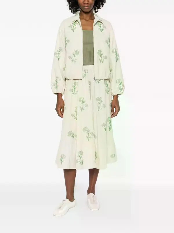Maje Floral Embroidered Bomber Jacket