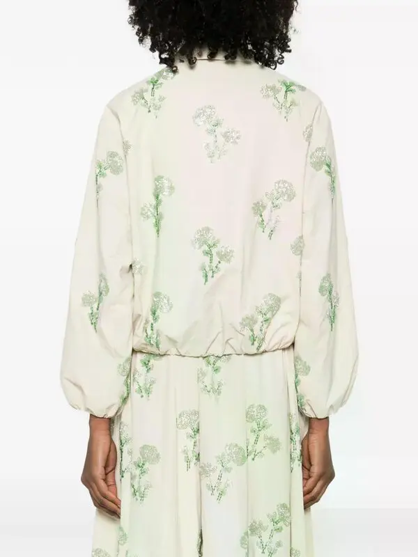 Maje Floral Embroidered Bomber Jacket