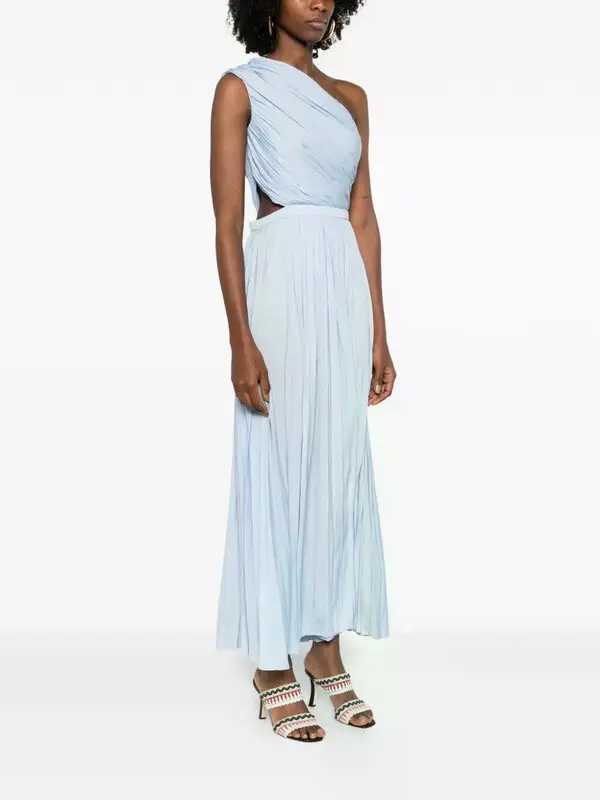 Maje One-shoulder Cut-out Midi Dress