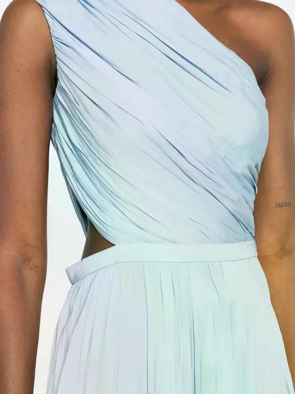Maje One-shoulder Cut-out Midi Dress