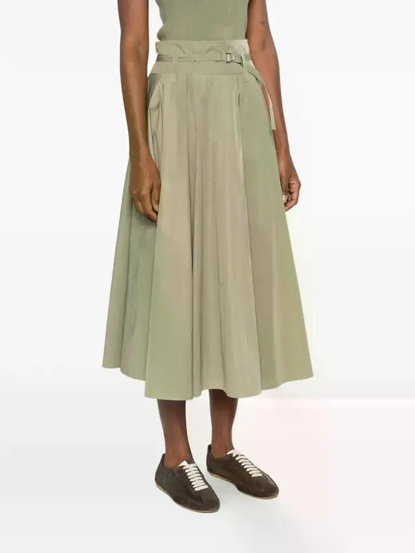 Maje Belted Midi Skirt