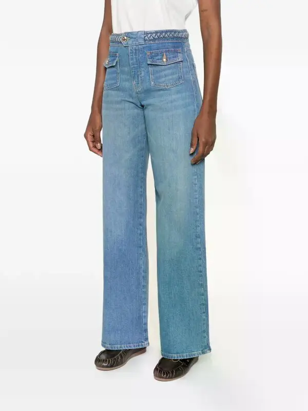 Maje Braided Detail Flared Jeans