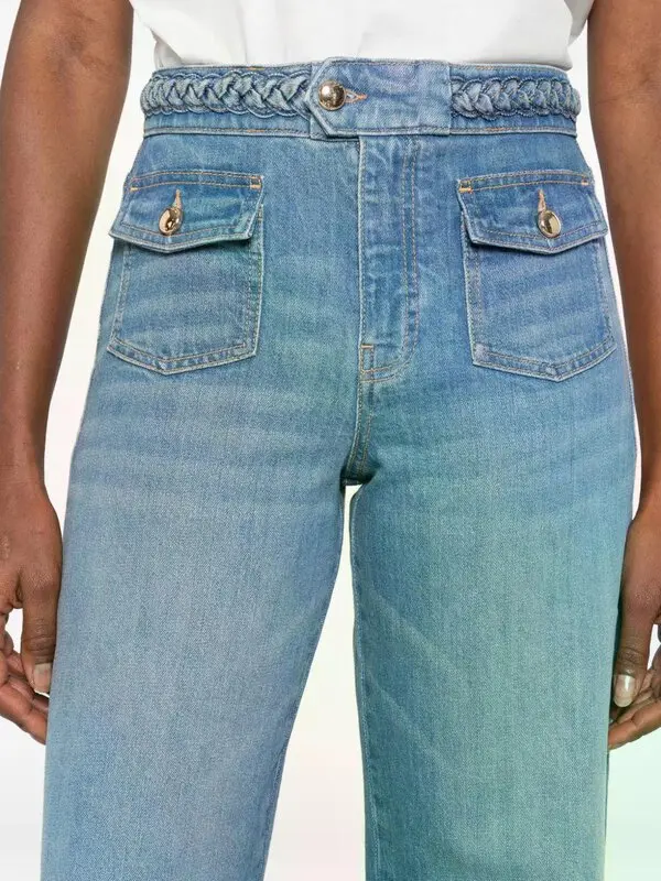 Maje Braided Detail Flared Jeans