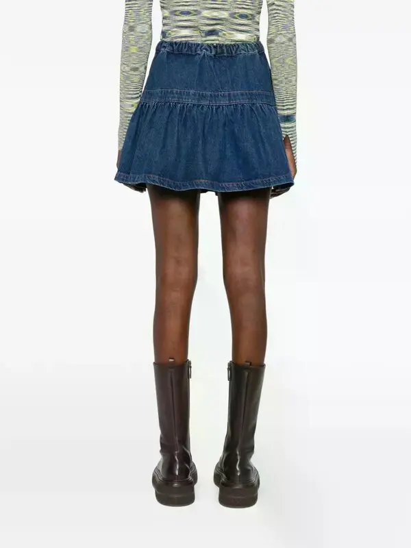 Maje Button-up Tiered Mini Skirt