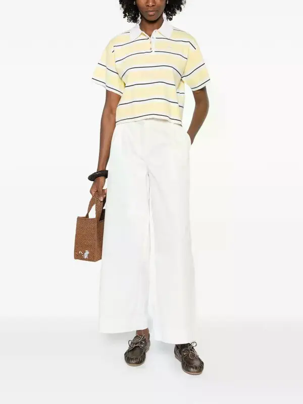 Maje Striped Polo Shirt - Yellow