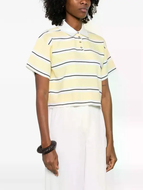 Maje Striped Polo Shirt - Yellow