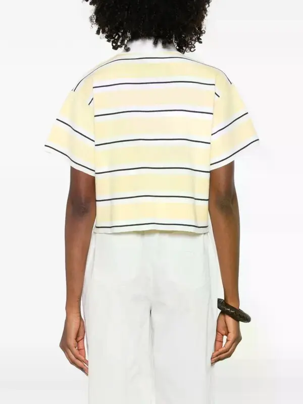 Maje Striped Polo Shirt - Yellow