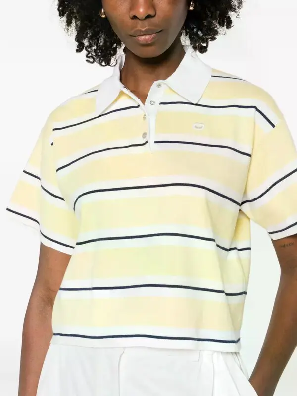 Maje Striped Polo Shirt - Yellow