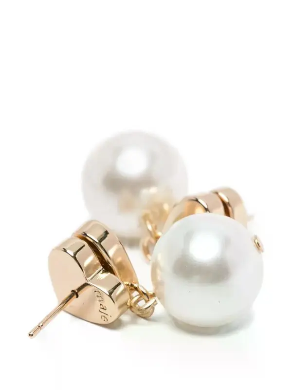 Maje Heart And Glass Beaded Earrings