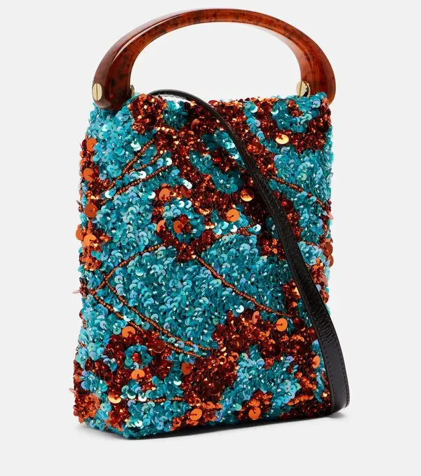 Dries Van Noten Sequined Top-handle Bag