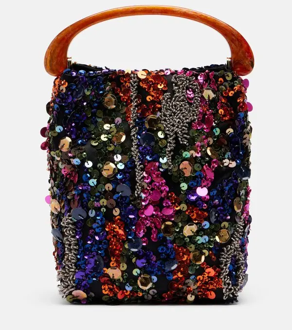 Dries Van Noten Sequined Top-handle Bag