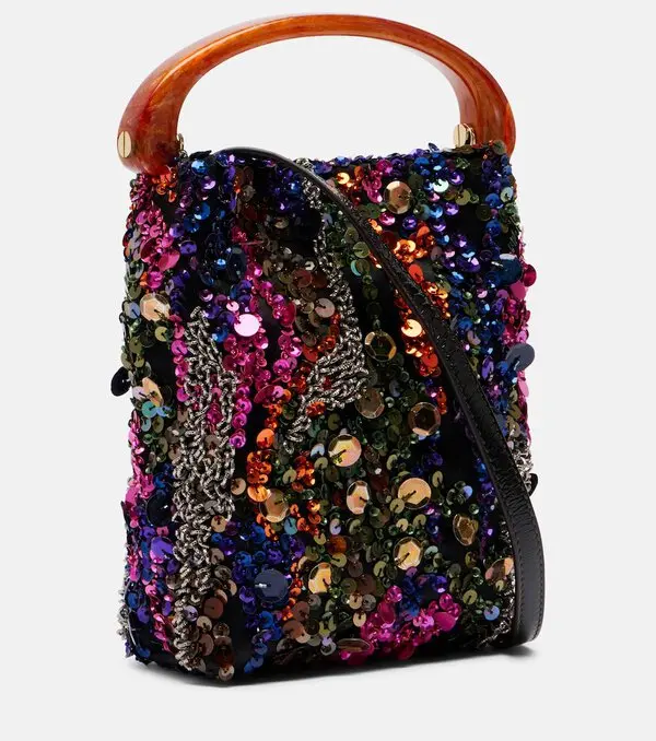 Dries Van Noten Sequined Top-handle Bag