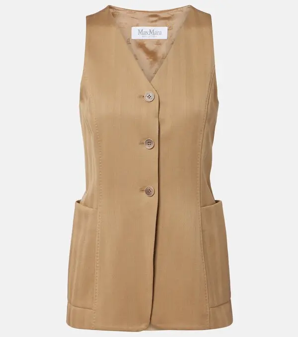 Max Mara Falla Cotton Vest - Beige