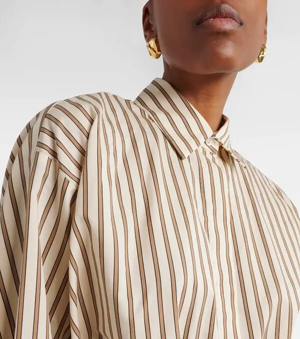 Max Mara Lord Striped Belted Shirt Dress
