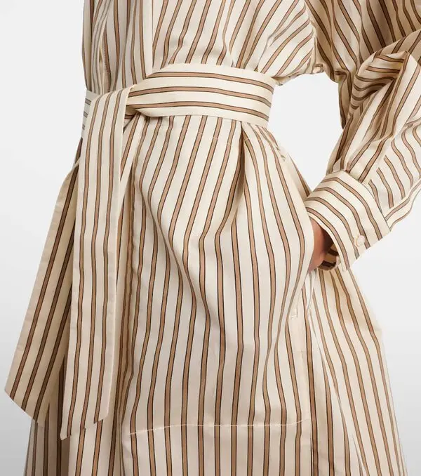 Max Mara Lord Striped Belted Shirt Dress