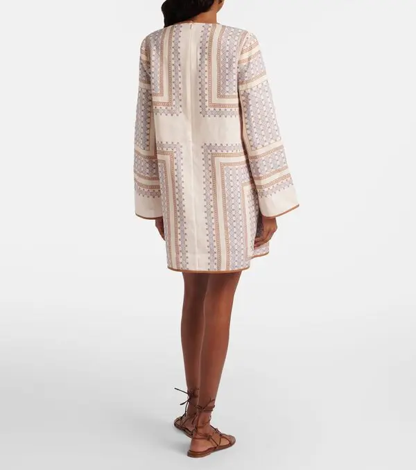 Zimmermann Printed Linen Minidress