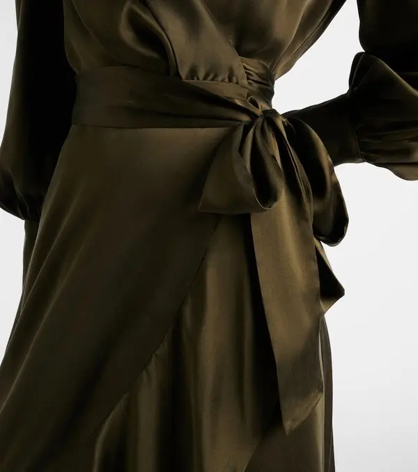 Zimmermann Silk Wrap Dress - Green