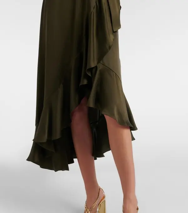 Zimmermann Silk Wrap Dress - Green