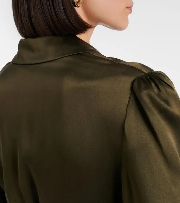 Zimmermann Silk Wrap Dress - Green