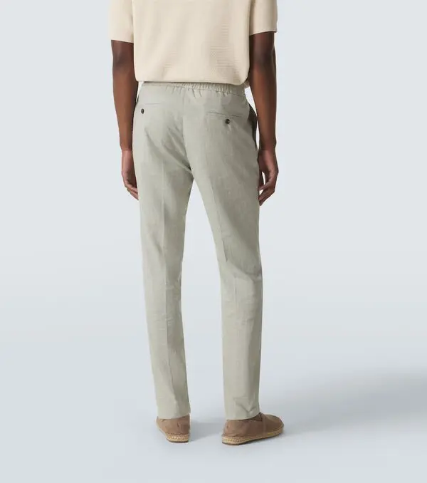 SLOWEAR Linen, Wool And Silk Tapered Trousers