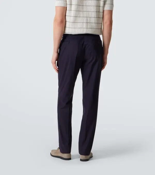 Brioni Pienza Cotton-blend Straight Pants