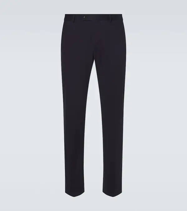 Brioni Pienza Cotton-blend Straight Pants
