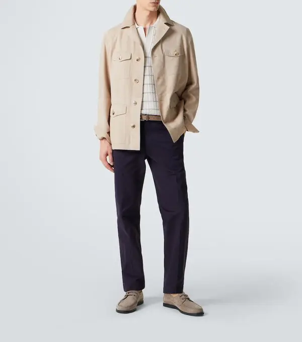 Brioni Pienza Cotton-blend Straight Pants