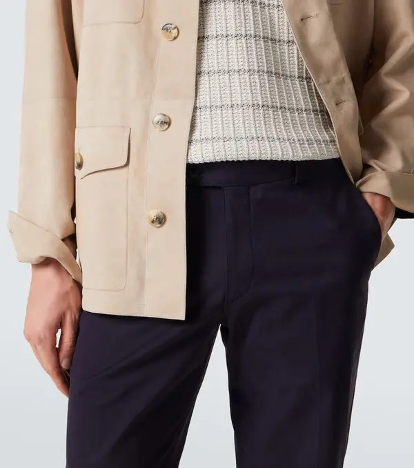 Brioni Pienza Cotton-blend Straight Pants