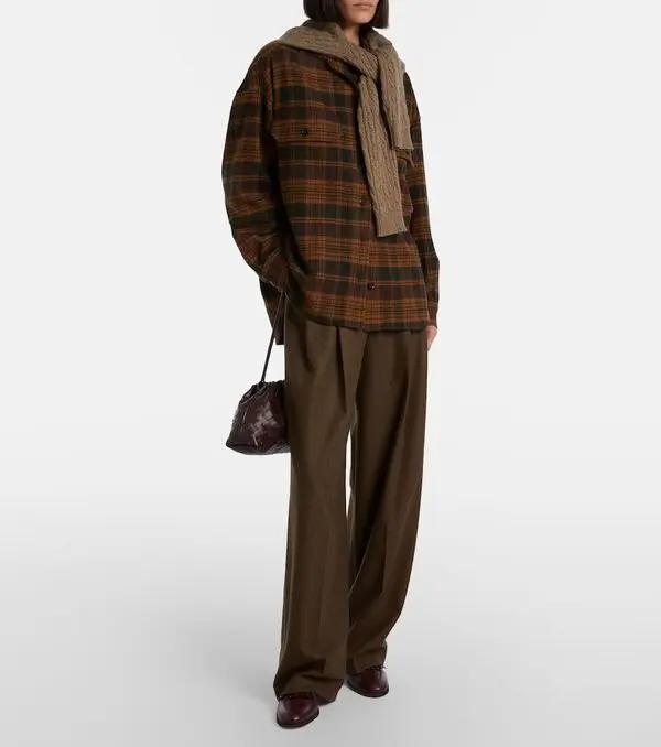 Loro Piana Darby Checked Wool And Cashmere Overshirt