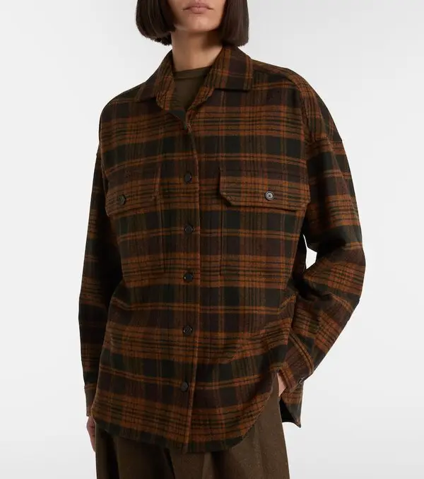 Loro Piana Darby Checked Wool And Cashmere Overshirt