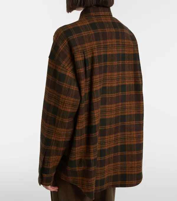 Loro Piana Darby Checked Wool And Cashmere Overshirt