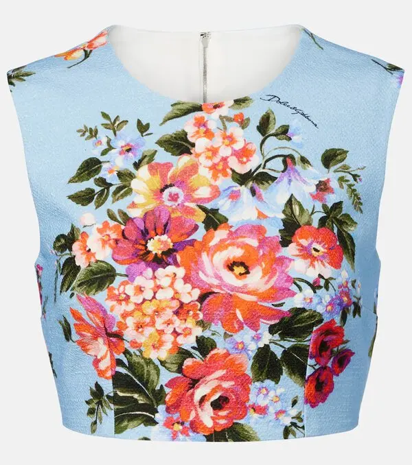 Dolce & Gabbana Floral Cotton Top - Multicoloured