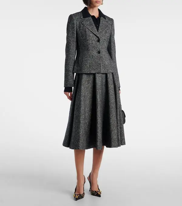 Dolce & Gabbana Wool-blend Single-breasted Jacket - Grey