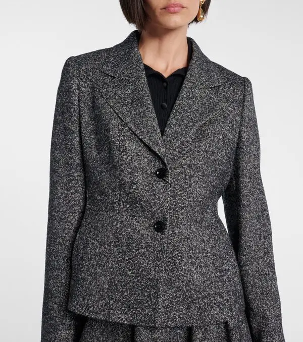 Dolce & Gabbana Wool-blend Single-breasted Jacket - Grey